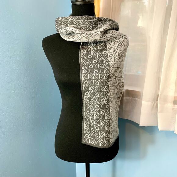 Michael Kors | Accessories | Nwt Michael Kors Grey Signature Scarf ...